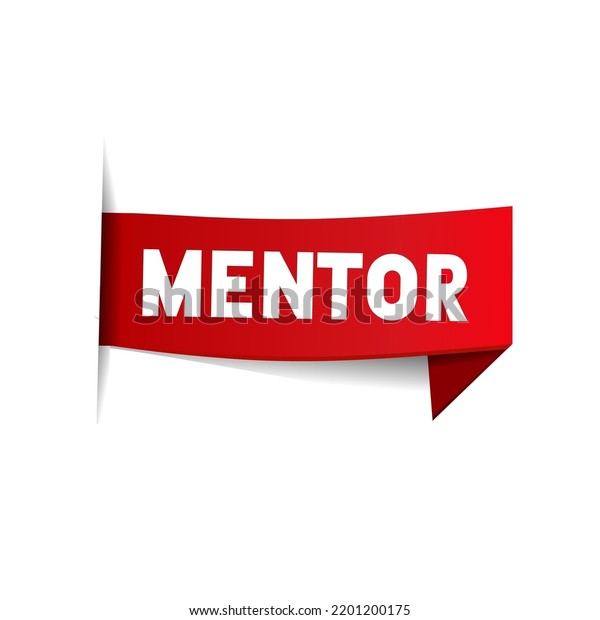 Mentor Ribbon Banner Vector Design On Stock Vector (Royalty Free ...