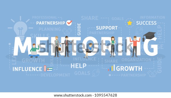 Mentoring Concept Illustration Idea Coaching Studying Stock Vector ...