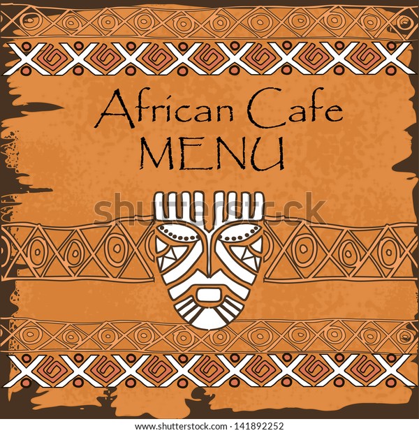 Menu African Restaurant Cafe Bar Coffeehouse Stock Vector (Royalty Free ...
