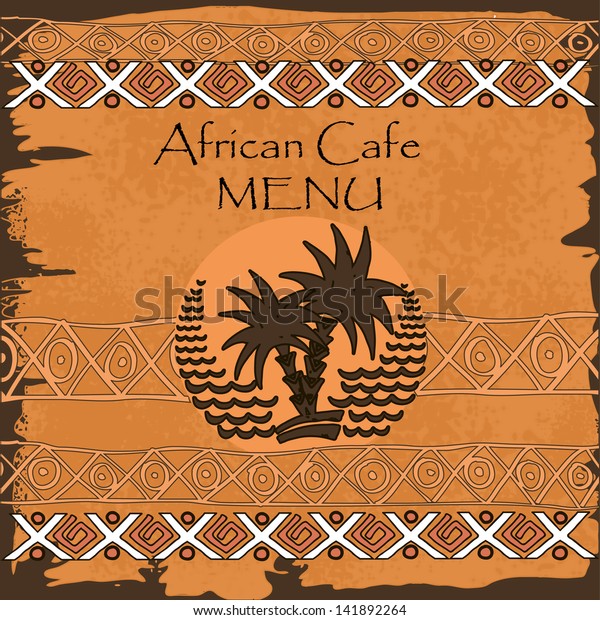 Menu African Restaurant Cafe Bar Coffeehouse Stock Vector (Royalty Free ...