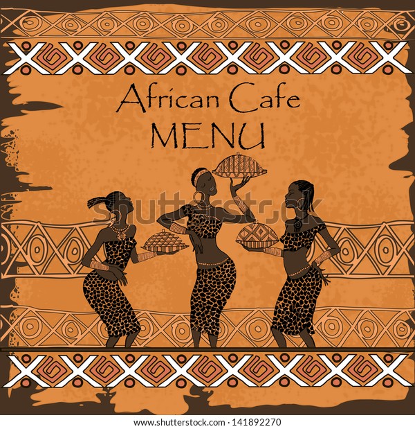 Menu African Restaurant Cafe Bar Coffeehouse Stock Vector (Royalty Free ...