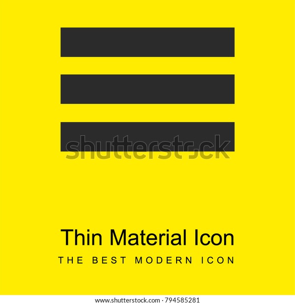 Menu Bars Bright Yellow Material Minimal Stock Vector (Royalty Free ...