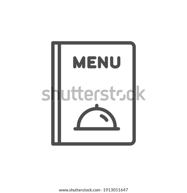 Menu Book Icon Design Isolated On Stock Vector (Royalty Free ...