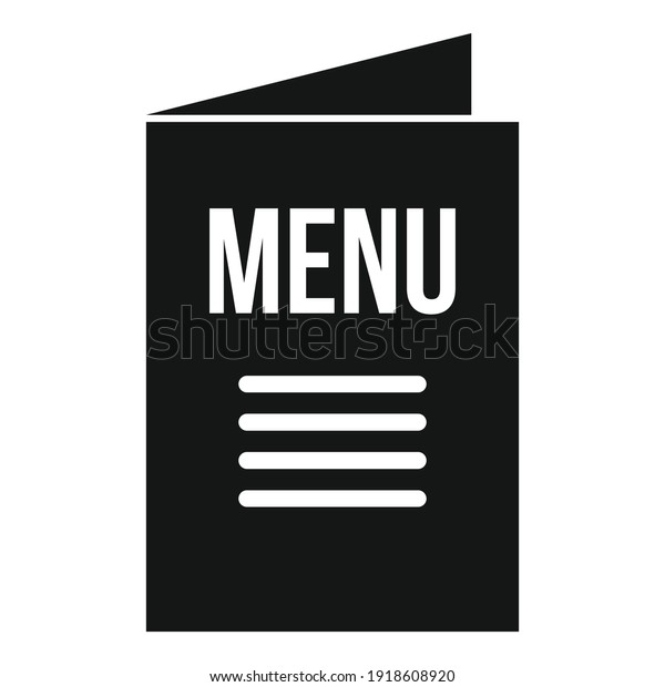 Menu Card Icon Simple Illustration Menu Stock Vector (Royalty Free ...