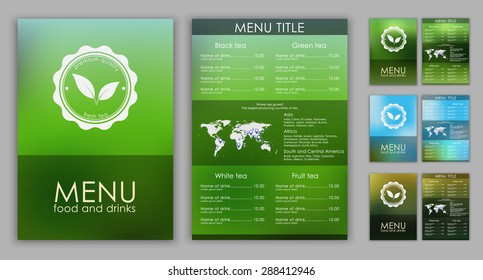 Menu Design Blurred Background Flyers Banners Stock Vector (Royalty ...