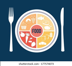 Menu Design Over Blue Background Vector Stock Vector (Royalty Free ...