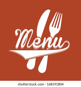 Menu Design Over Brown Background Vector Stock Vector (Royalty Free ...