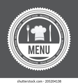 Menu Design Over Gray Background Vector Stock Vector (Royalty Free ...