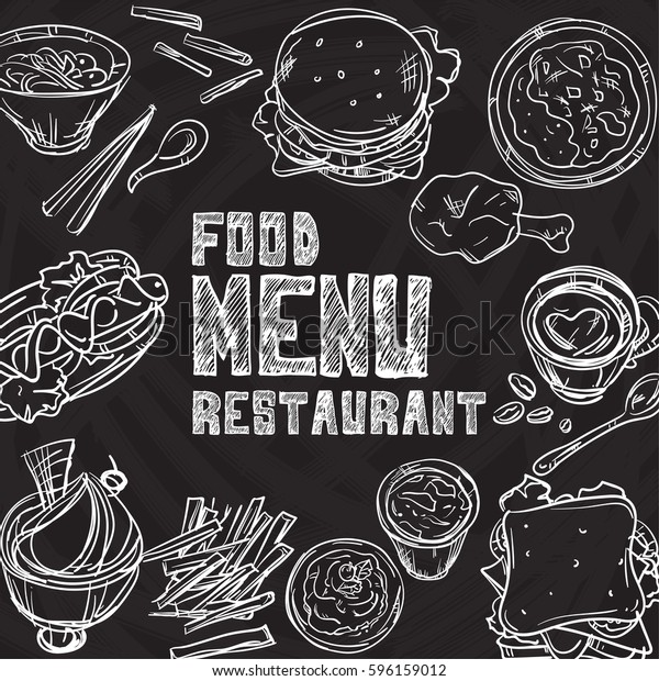 Menu Food Restaurant Drawing Graphic Design Stock Vector (Royalty Free ...