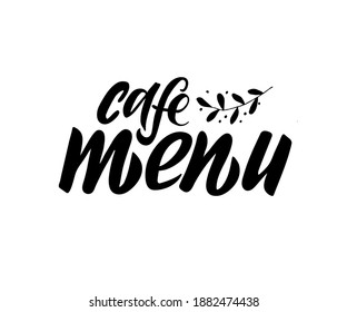 Menu Hand Drawing Font Text Food Stock-vektor (royaltyfri) 1882474438 ...