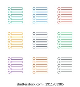 Menu Icon White Background Editable Line Stock Vector (Royalty Free ...