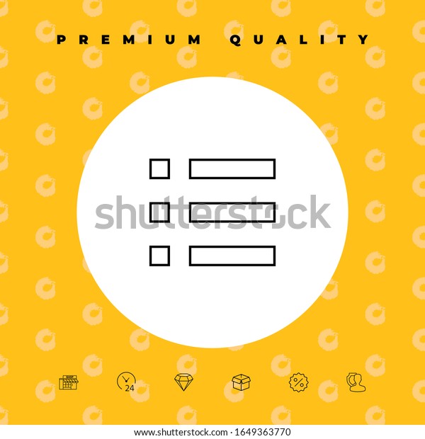 Menu Navigation Sandwich List Line Icon Stock Vector (Royalty Free ...