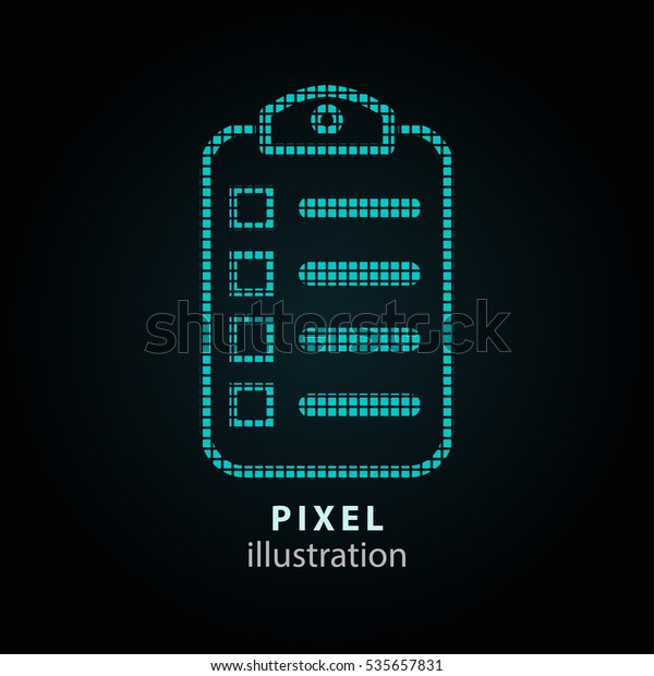 Menu Pixel Icon Vector Illustration Design Stock Vector (Royalty Free ...