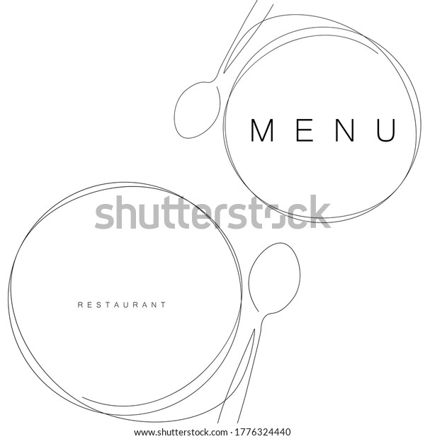 Menu Restaurant Background Design White Black Stock Vector (Royalty ...