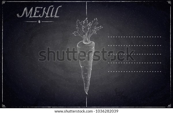Menu Restaurant Hand Drawn Carrot On Stock Vector (Royalty Free ...