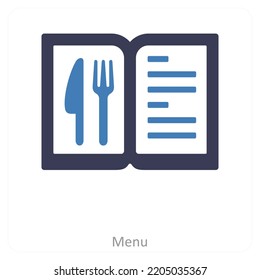 Menu Restaurant Icon Concept Stock Vector (Royalty Free) 2205035367 ...