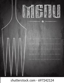 Menu Restaurant On Scratch Grunge Texture Stock Vector (Royalty Free ...