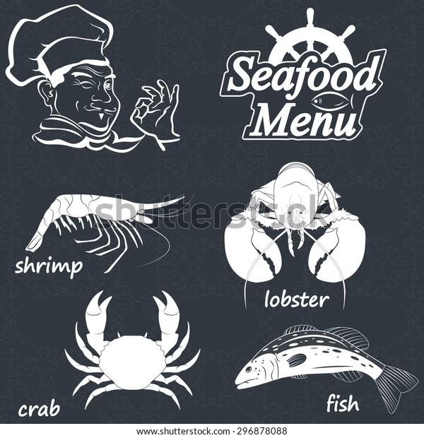 Menu Restaurant Seafood Vector Illustration: vector de stock (libre de ...