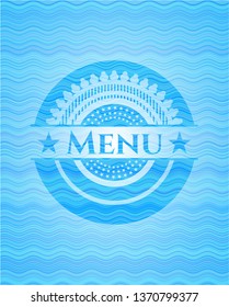 Menu Sky Blue Water Wave Style Stock Vector (Royalty Free) 1370799377 ...