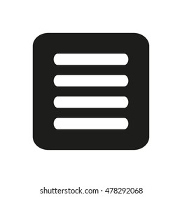 Menu Vector Icon Black Illustration Isolated Stock Vector (Royalty Free ...