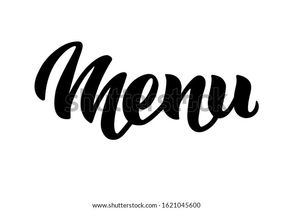 Menu Word Hand Lettering Handmade Vector Stock Vector (Royalty Free ...