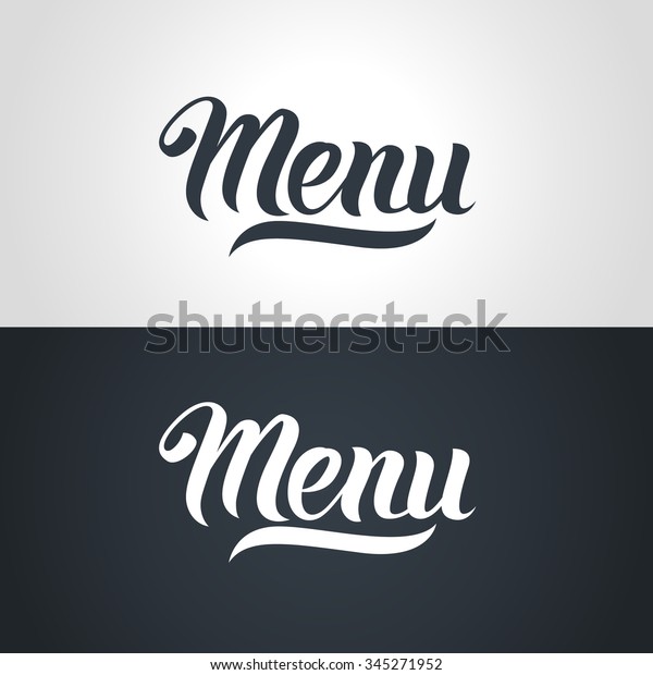 Menu Word Hand Lettering Handmade Vector: เวกเตอร์สต็อก (ปลอดค่า ...