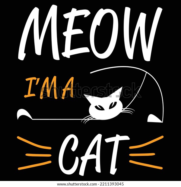 Meo Im Cat Halloween Svg Cat Stock Vector (Royalty Free) 2211393045 ...