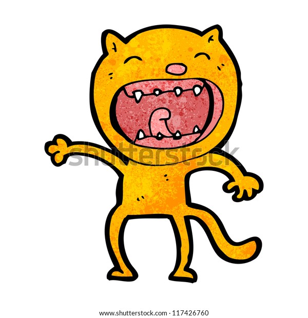 Meowing Cat Cartoon Stock Vector (Royalty Free) 117426760