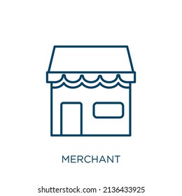 Vektor Stok Merchant Icon Thin Linear Merchant Outline (Tanpa Royalti ...