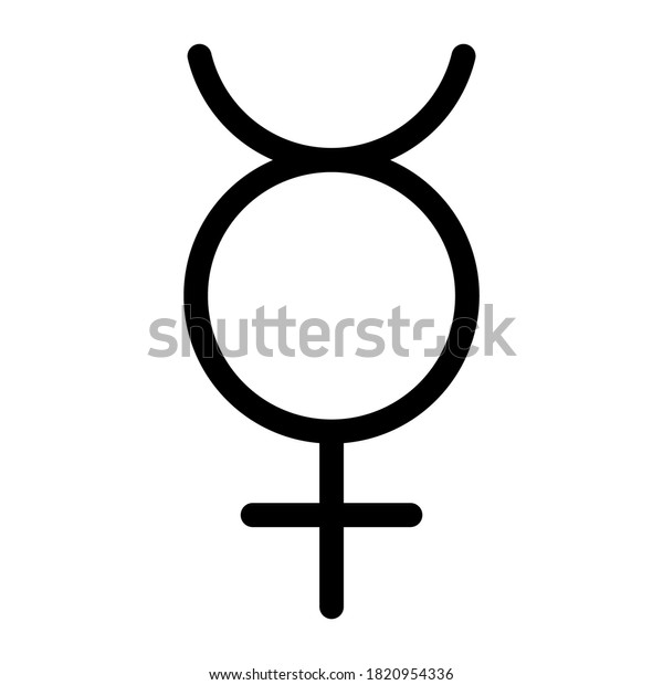 Mercury Planet Symbol Vector Sign Astrological Stock Vector (Royalty ...