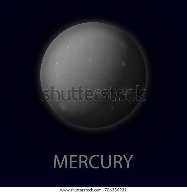Mercury Realistic Planet Solar System First Stock Vector (Royalty Free ...