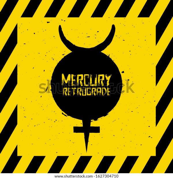 Mercury Retrograde Symbol Warning Planet Sign Stock Vector (Royalty ...