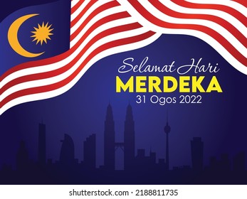 Merdeka Day Independence Day Template Banner Stock Vector (Royalty Free ...