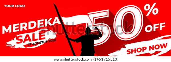 Merdeka Sale Banner Design Vector Stock Vector (Royalty Free ...