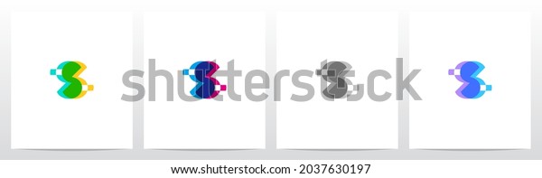 Merge Overlay Letter Logo Design S Stock Vector (Royalty Free ...