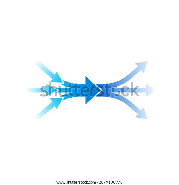 Vektor Stok Merging Diverging Arrows Icon Clipart Image (Tanpa Royalti ...