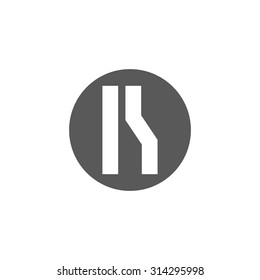 Merging Lanes Icon: vector de stock (libre de regalías) 314295998 ...