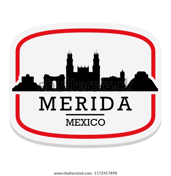 Merida Yucatan Mexico Label Stamp Icon Stock Vector (Royalty Free ...