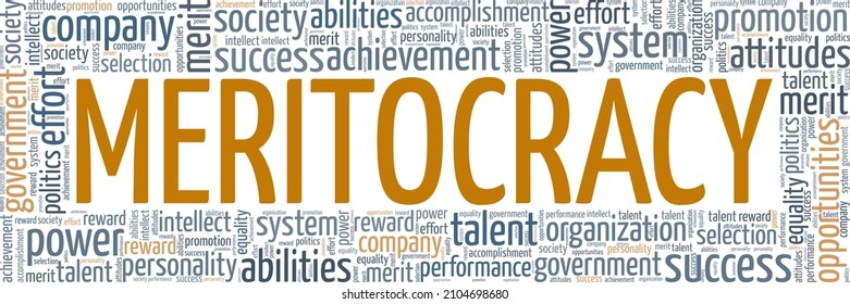 Meritocracy Conceptual Vector Illustration Word Cloud Stock Vector ...