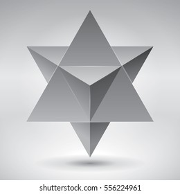 Merkaba 3d Crystal Geometry Shape Volume Stock Vector (Royalty Free ...