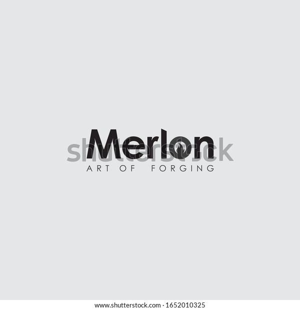 Merlon Logo Abstract Minimalism Light Logo Stock Vector (Royalty Free ...
