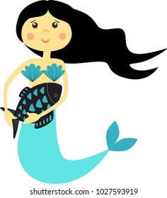 Mermaid Fish Stock Vector (Royalty Free) 1027593919 | Shutterstock