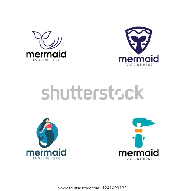 Mermaid Logo Design Stock Vector (Royalty Free) 1241699125 | Shutterstock