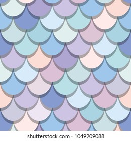 Mermaid Tail Seamless Pattern Colorful Fish Stock Vector (Royalty Free ...