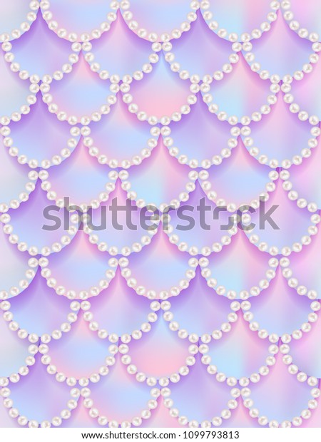 Mermaid Violet Scales Background Perls Colorful Stock Vector (Royalty ...