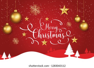 Merry Christmas Background Design Stock Vector (Royalty Free ...