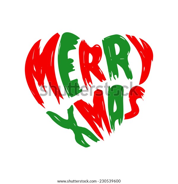 Merry Christmas Heart Vector Icon Stock Vector (Royalty Free) 230539600 ...