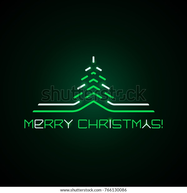 Merry Christmas High Tech Logo Abstract Stock Vector (Royalty Free ...
