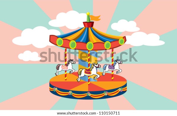 Merry Go Round Stock Vector (Royalty Free) 110150711 | Shutterstock