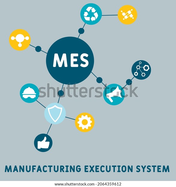 Mes Manufacturing Execution System Business Concept Stock Vector ...